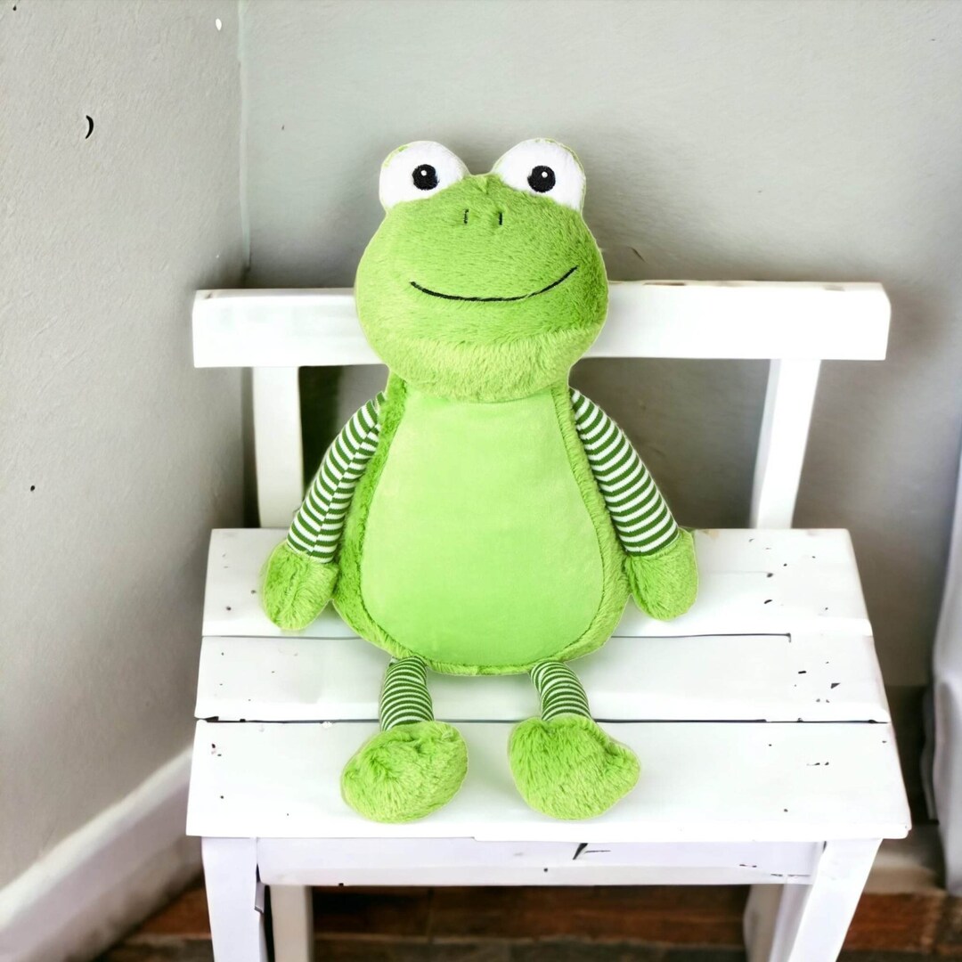 Personalised New Baby Teddy Bear, Frog Teddy Bear, New Baby Gift, New ...