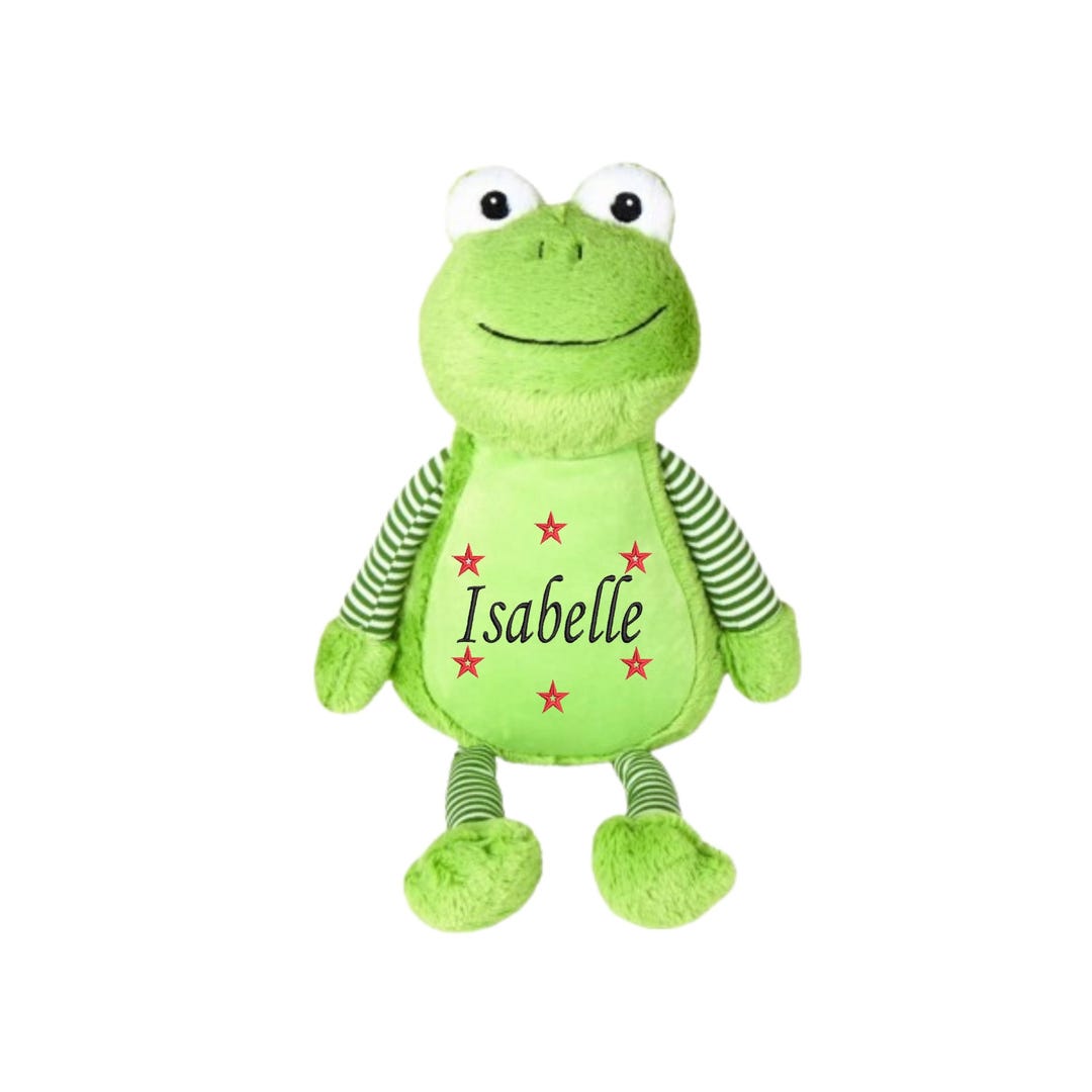 Personalised Frog Teddy Bear – Custom Embroidered Soft Toy | Baby Gift ...