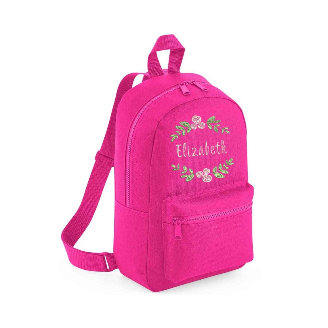 Flower Frame Backpack, Personalised Embroidered Girls Bag, Back to ...