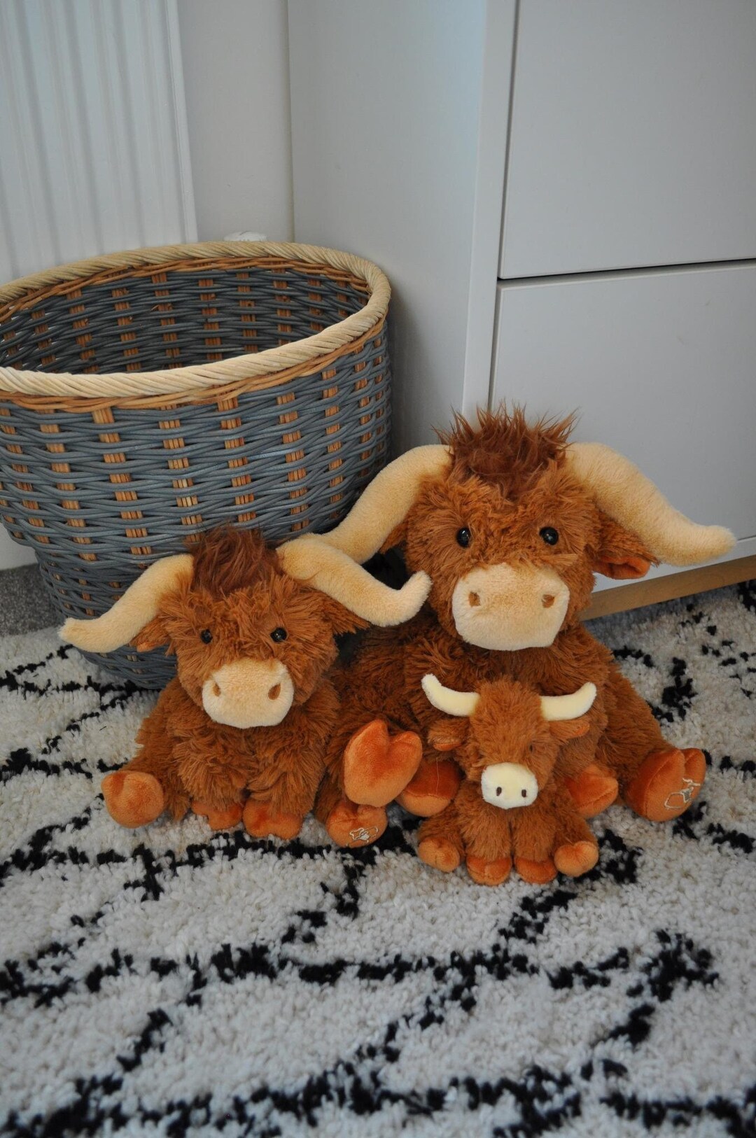 Cuddly Highland Cow Plush Toy: Brown Longhorn, Personalized Tag - Etsy