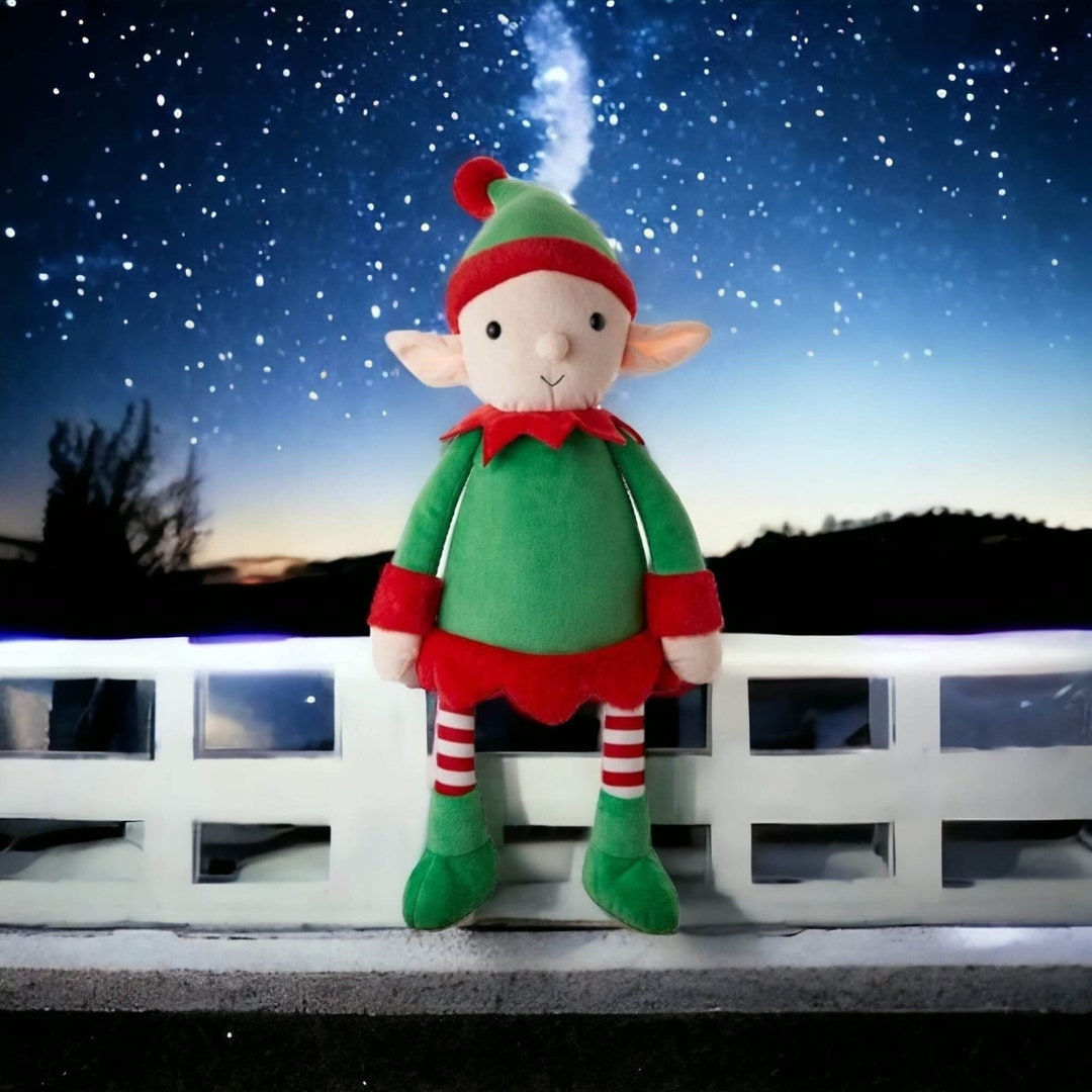 Personalised Embroidered Plush Elf, Christmas Teddy, Baby 1st Christmas ...