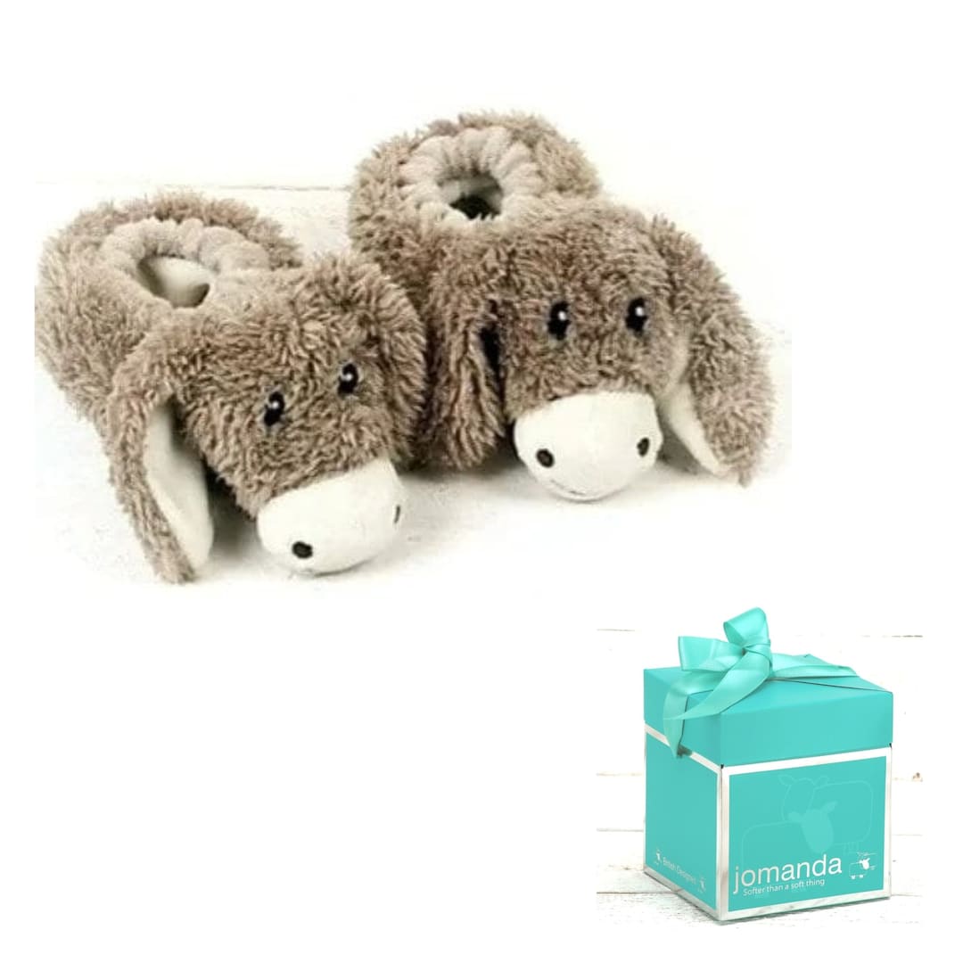 Baby Slippers With Gift Box , Donkey Slippers, Newborn First Slippers ...
