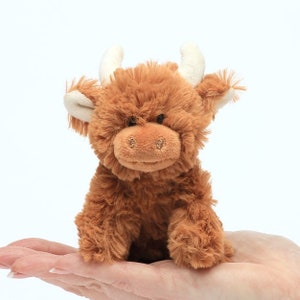Highland Cow Soft Toy, Mini, Cuddly Toy, Cow Gift, Newborn, Present ...