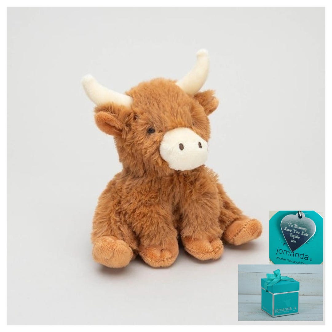 Horn Highland Cow Soft Toy, Mini, Cuddly Toy, Cow Gift, Newborn ...