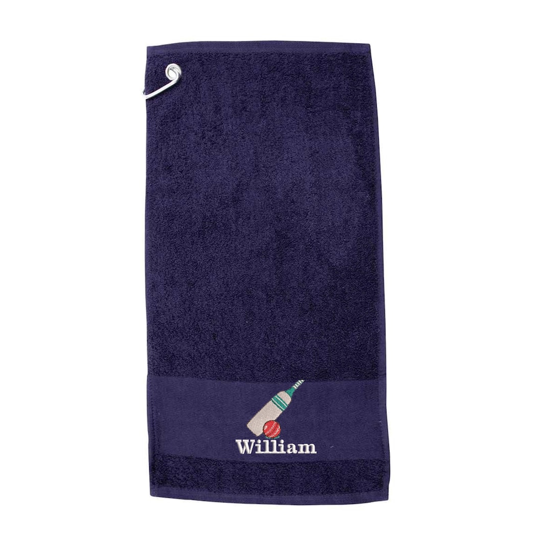 Personalised Embroidered Cricket Towel With Name or Initials ...