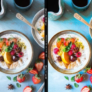 Food Preset Set of 5 Mobile & Desktop Lightroom Presets Food Blogger ...