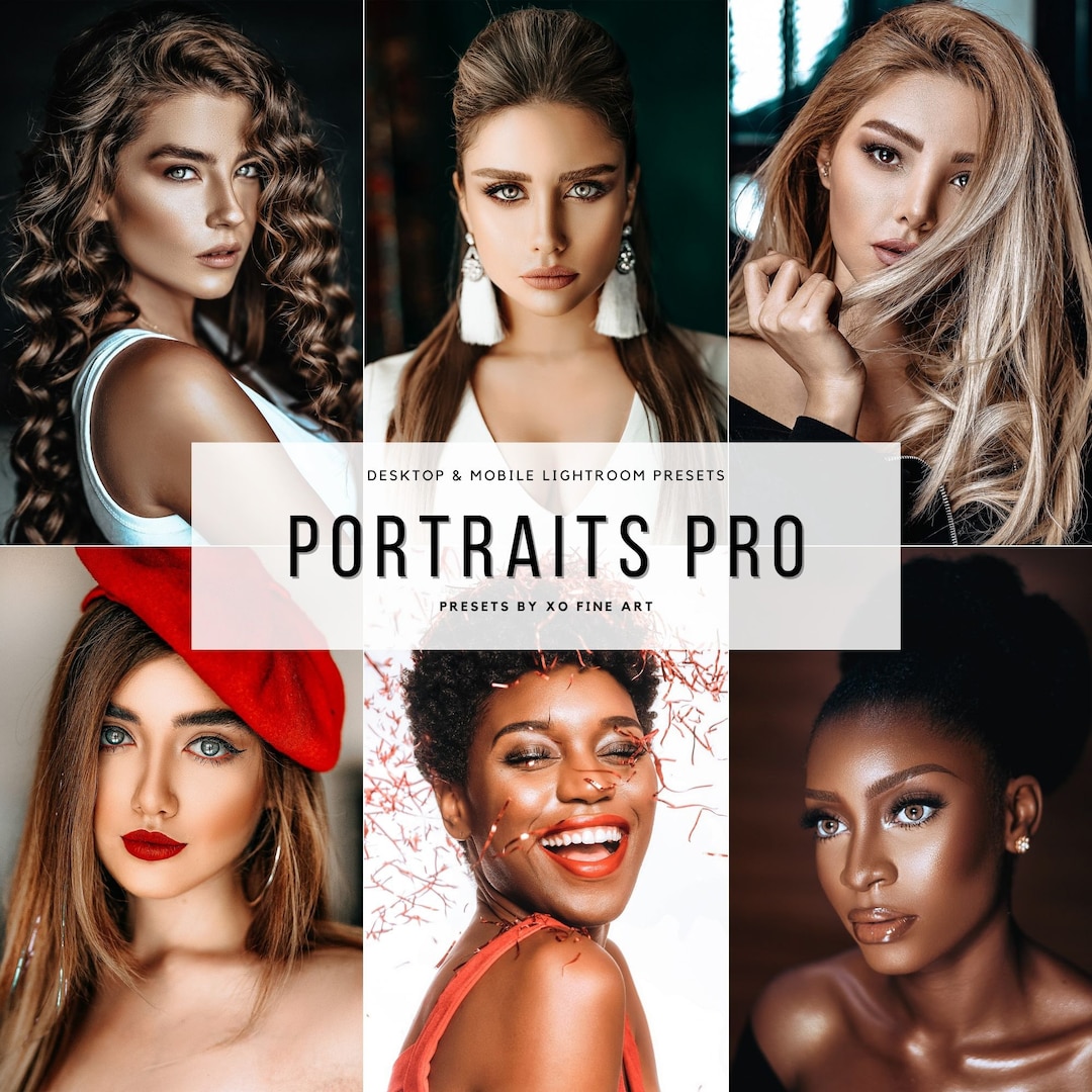 Portrait Lightroom Presets Set of 14 | Beauty & Selfie Mobile + Desktop ...
