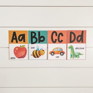 Alphabet Wall Art, ABC Flashcards, Instant DL, Printable, Playroom ...