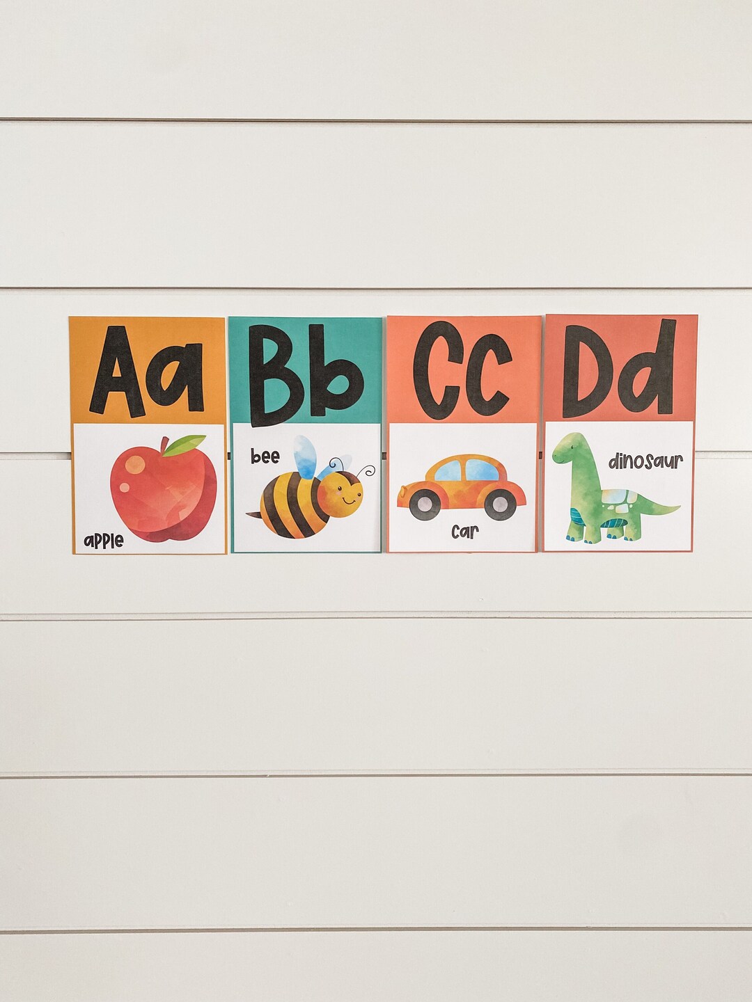 Alphabet Wall Art, ABC Flashcards, Instant DL, Printable, Playroom ...