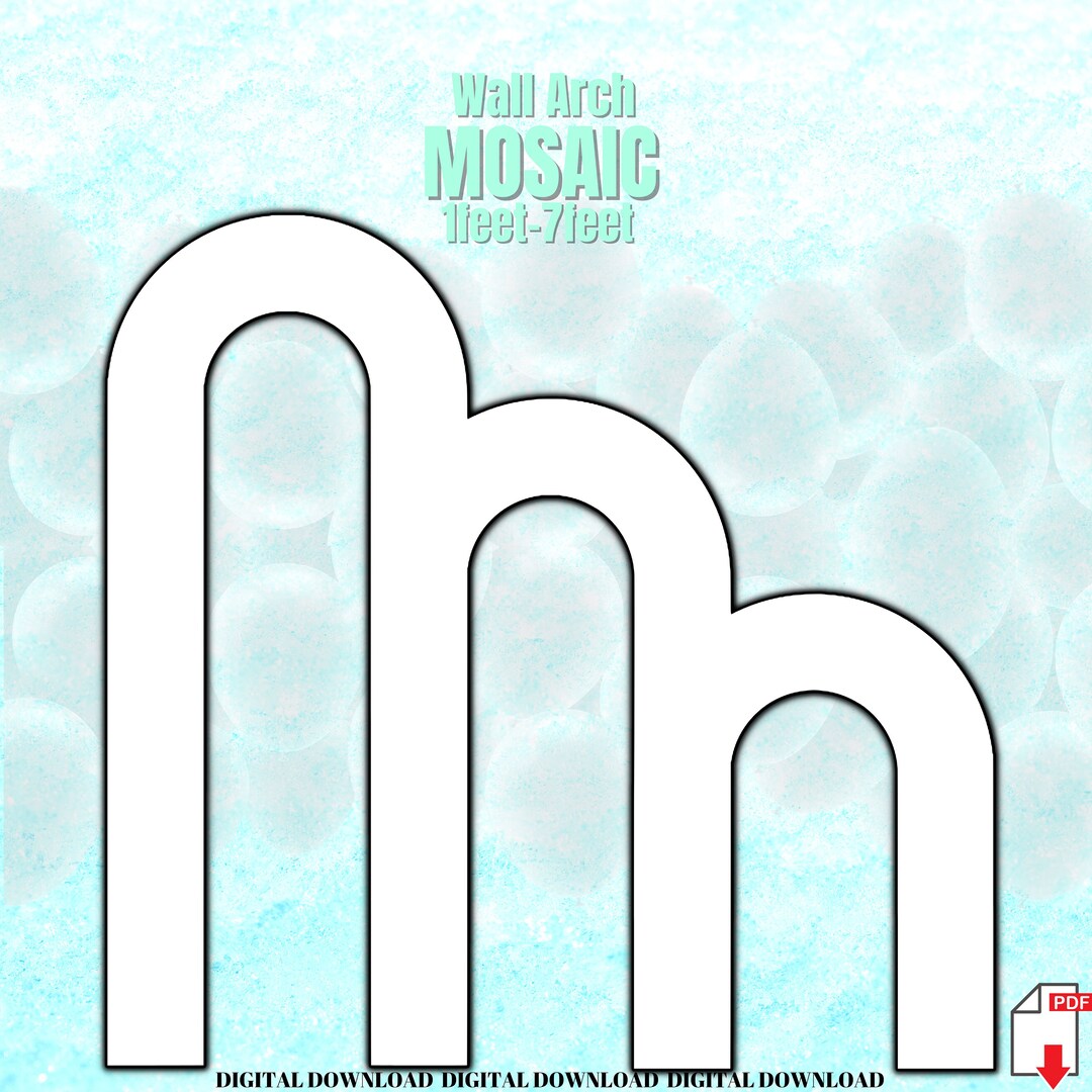 7ft 6ft 5ft 4ft 3ft 2ft 1ft Mosaic Gradual Chiara Wall Arch Backdrop ...