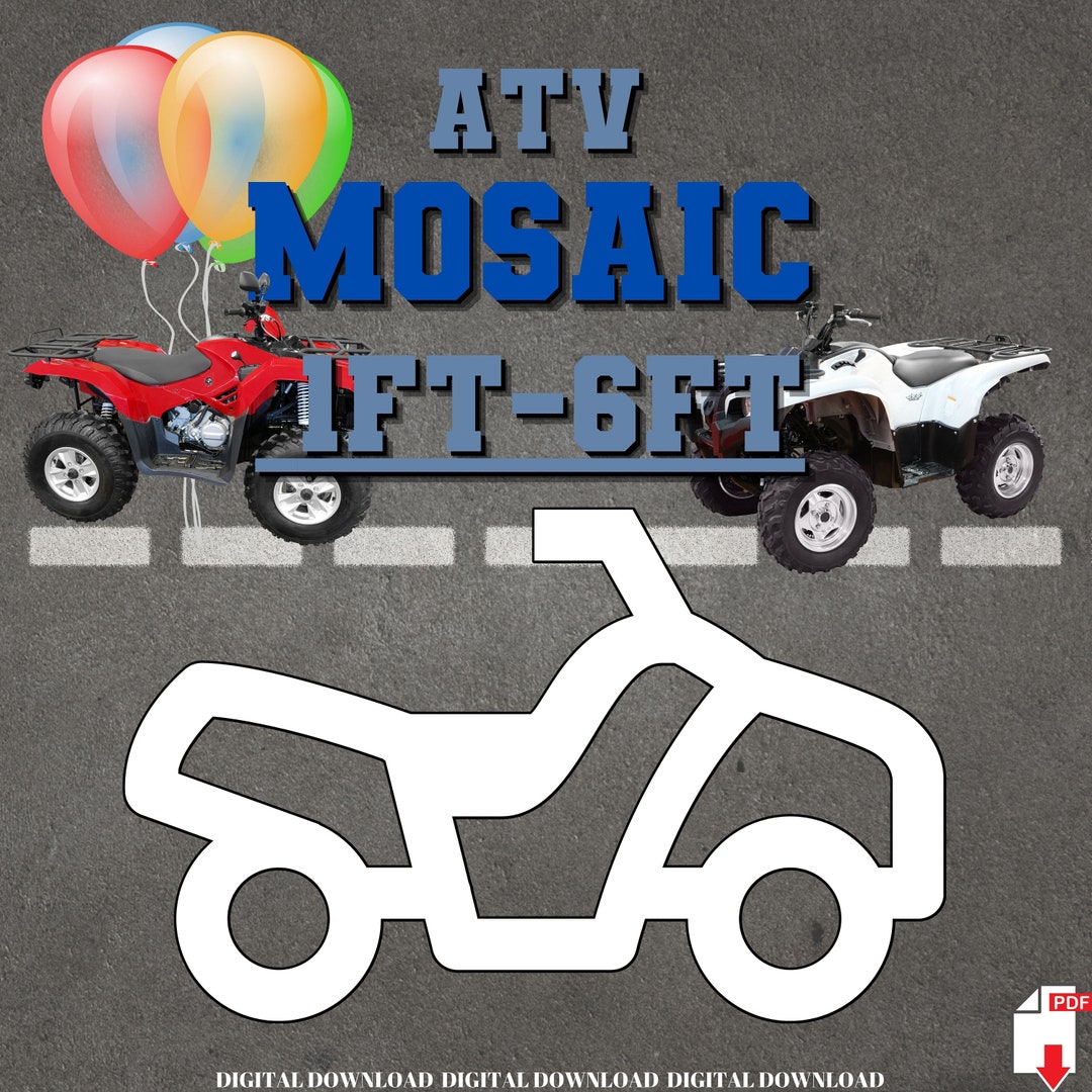 1ft-6ft Mosaic Atv Vehicle From Balloons, PDF Files - Etsy
