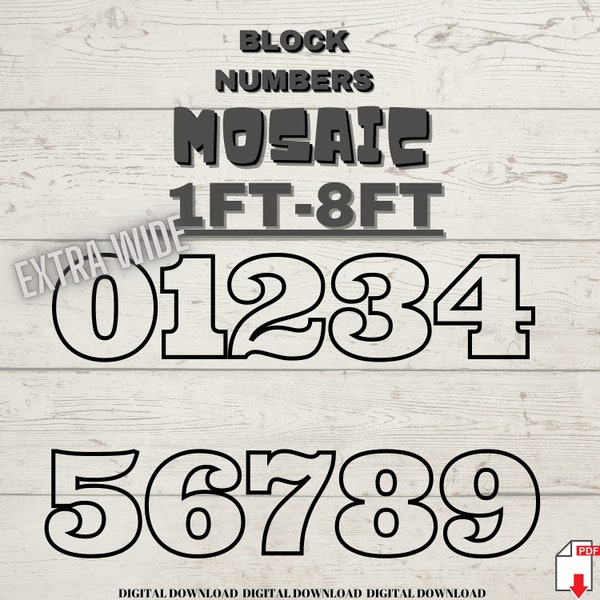 Large Cardboard Numbers - Etsy