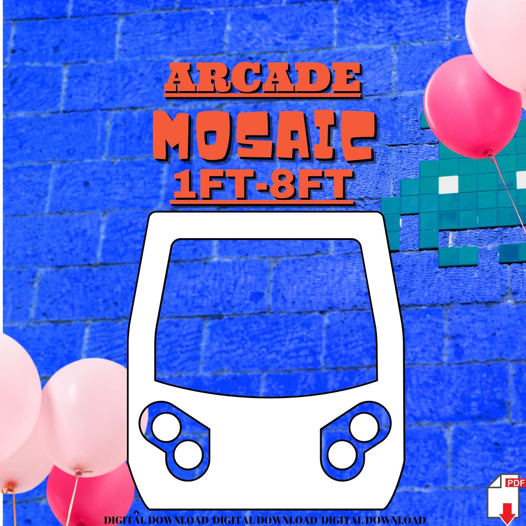 1ft-8ft Mosaic Arcade Machine From Balloons PDF Files - Etsy