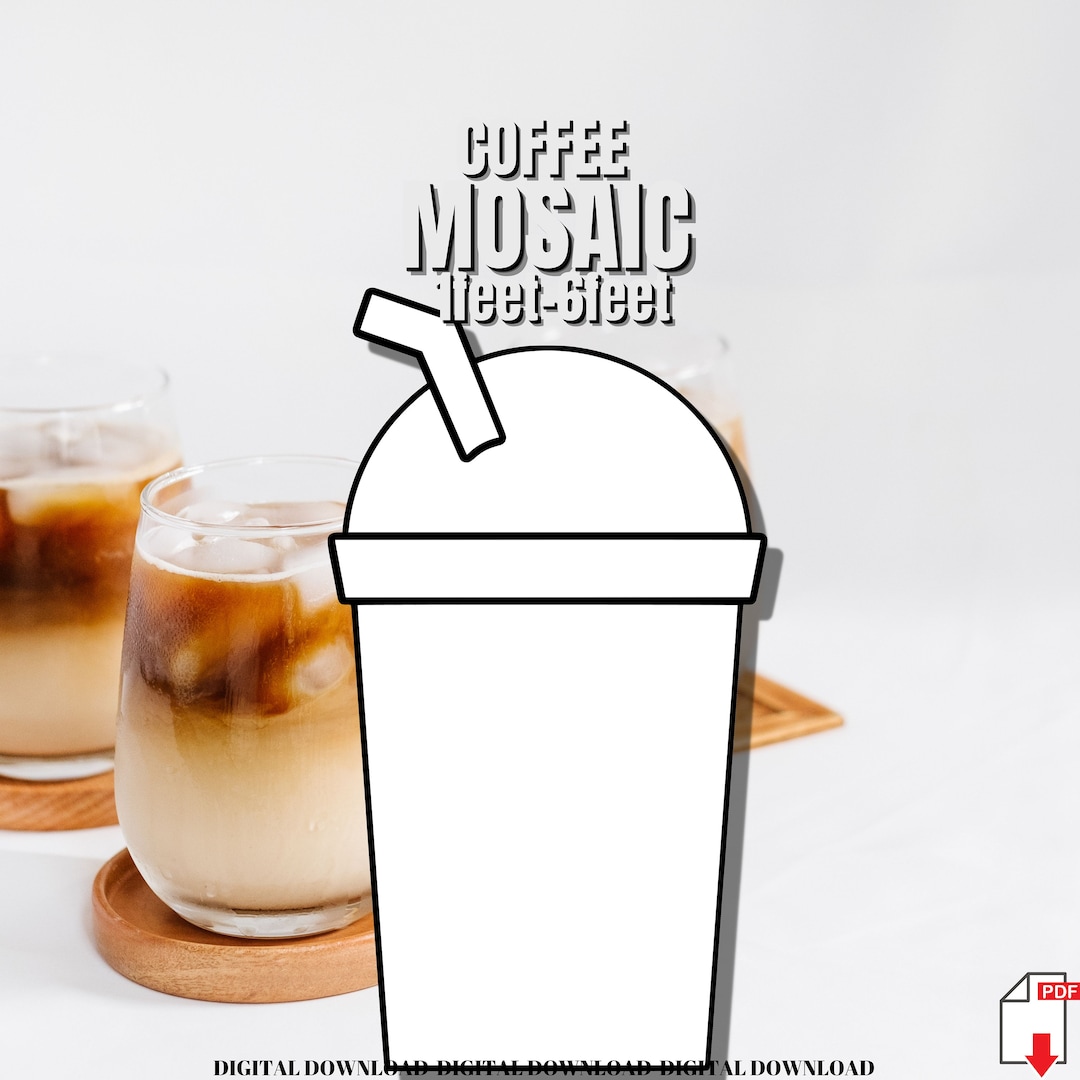 1ft-6ft Mosaic Ice Coffee Milkshake From Balloons Beverage PDF Files - Etsy