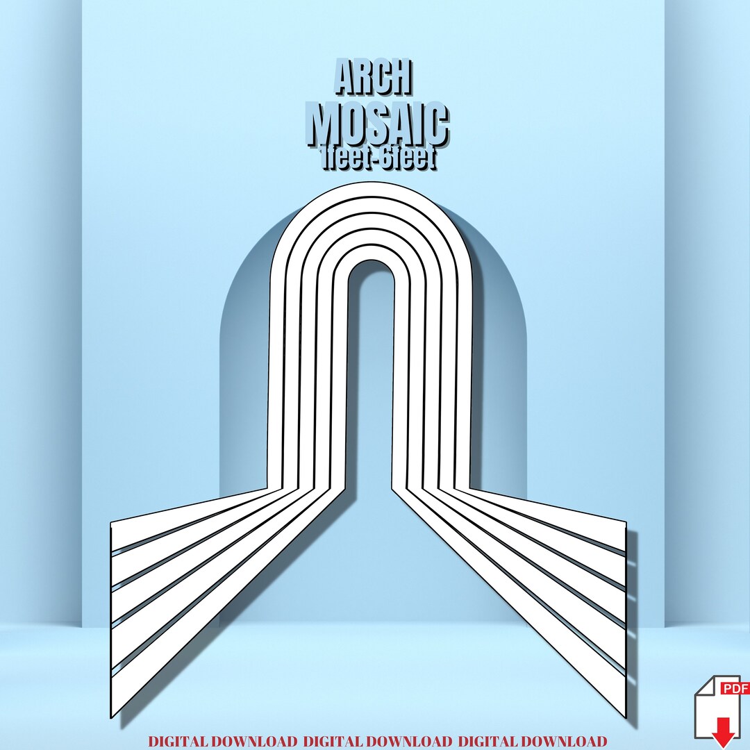 6ft-1ft Mosaic Chiara Arch 3D Illusion Arch Backdrop From Balloons - Etsy