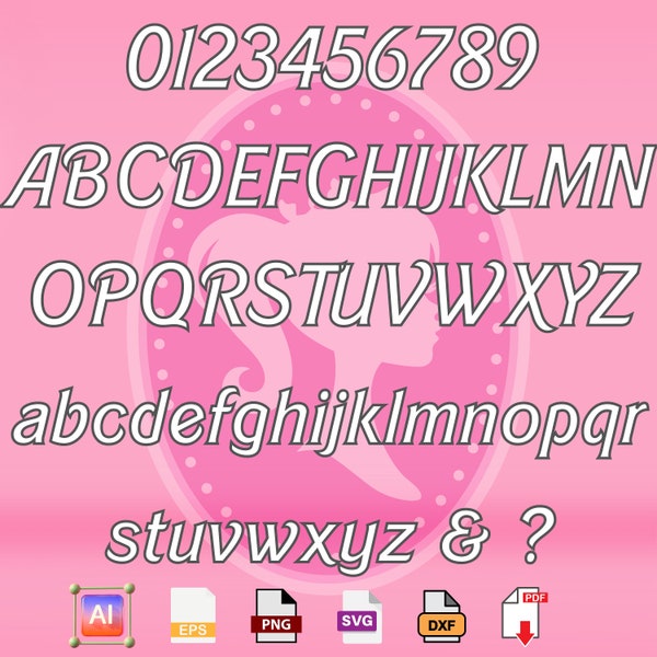 Barbie Numbers Svg - Etsy