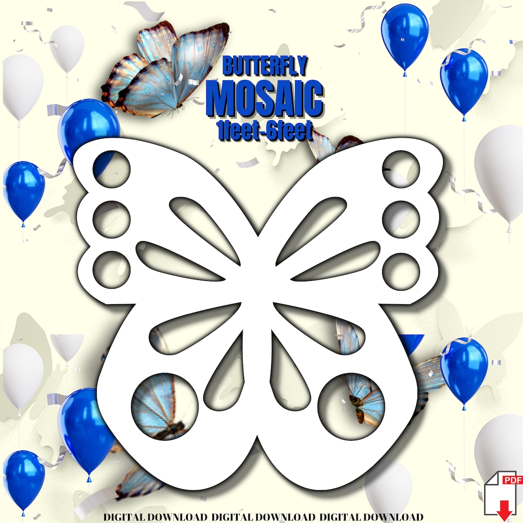 1ft-6ft Mosaic Butterfly Stand From Balloons, PDF Files - Etsy