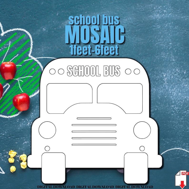 1ft-6ft Mosaic School Bus From Balloons - Etsy