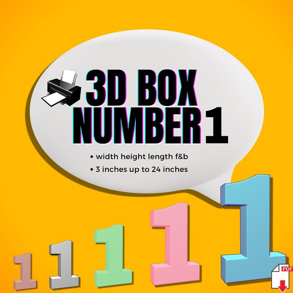 3d Number Template - Etsy