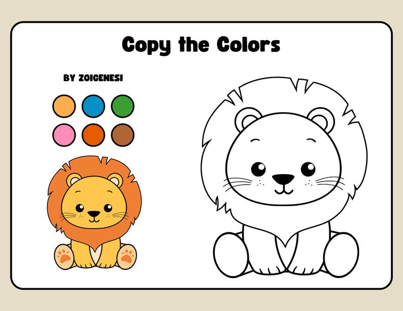 Copy the Colors Kids Coloring Book, Coloring Book for Kids, Kids ...