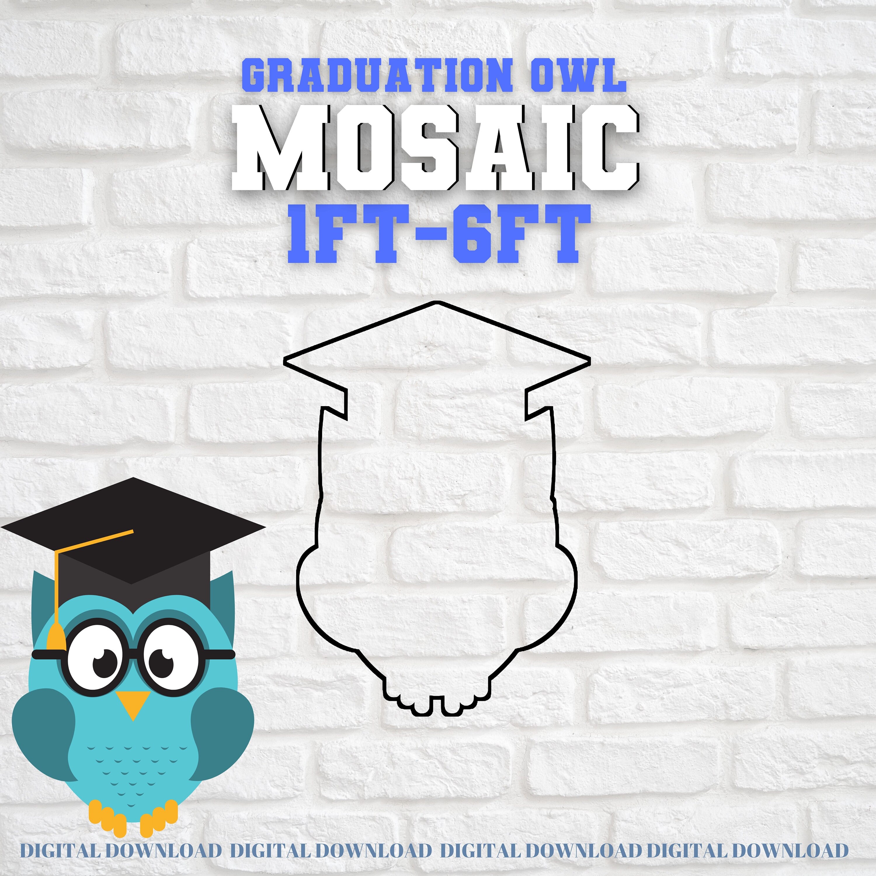 1ft-6ft Mosaic Graduation Hat Champagne Bottle from Balloons PDF files ...