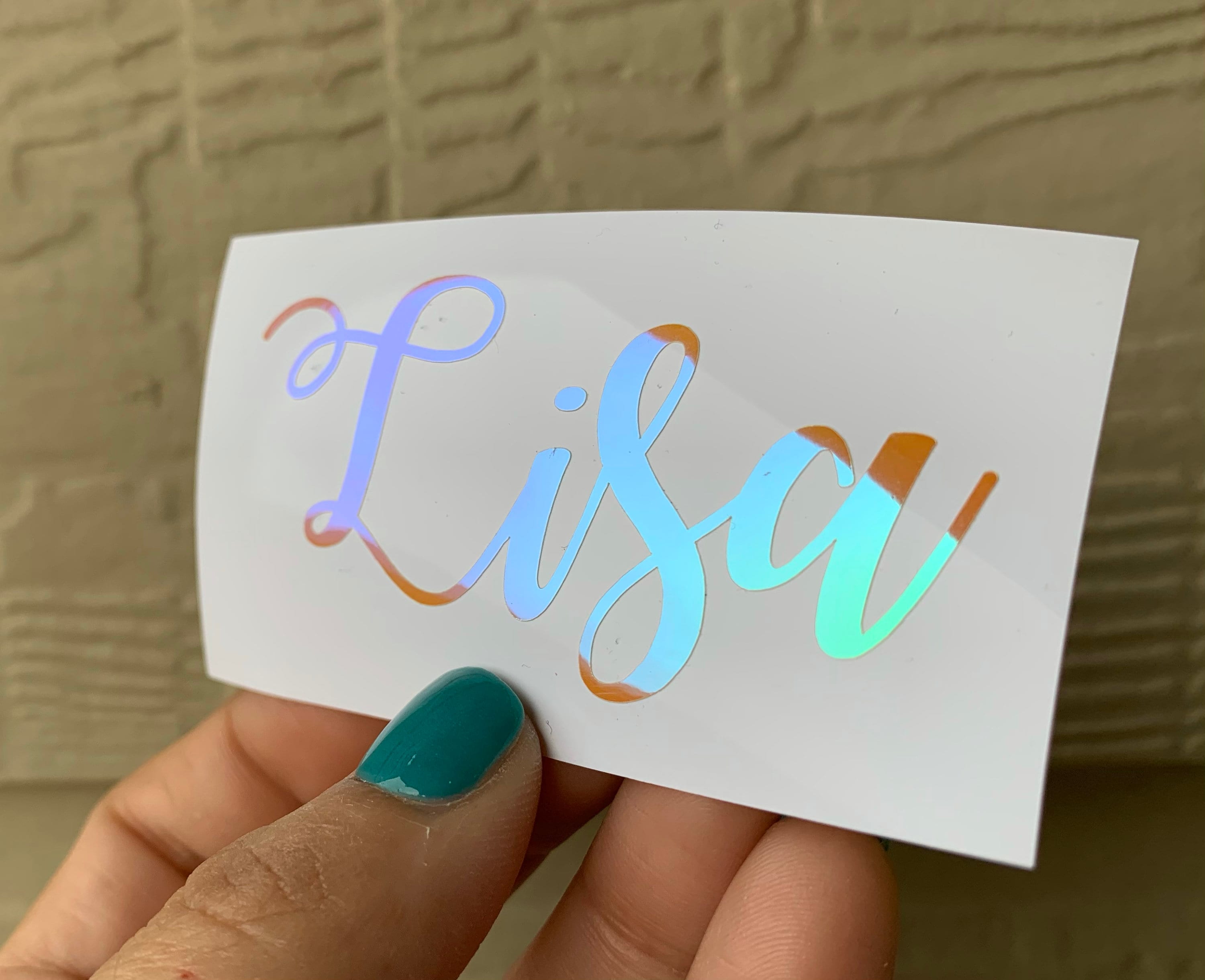 Swirly Font Personalized Name Decals Vinyl Stickers for - Etsy