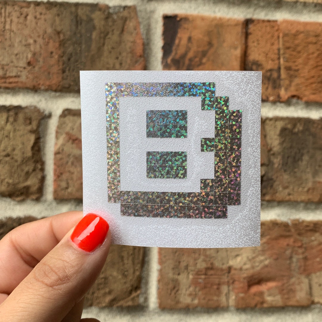Initial Letter Arcade Font Decal, Personalized Holographic Vinyl Decals ...