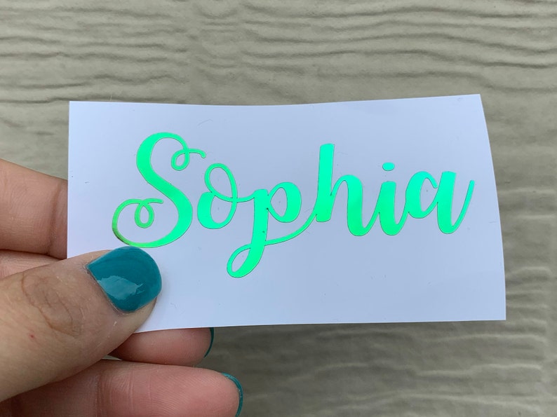Swirly Font Personalized Name Decals Vinyl Stickers for - Etsy