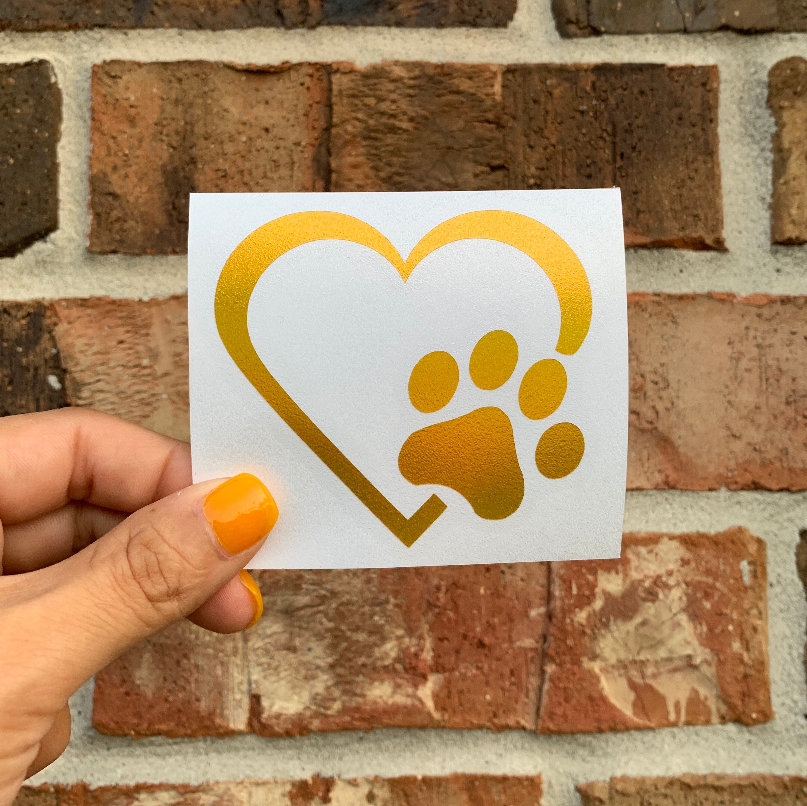 Heart Paw Print Decal Heart Paw Print Stickers for Water - Etsy