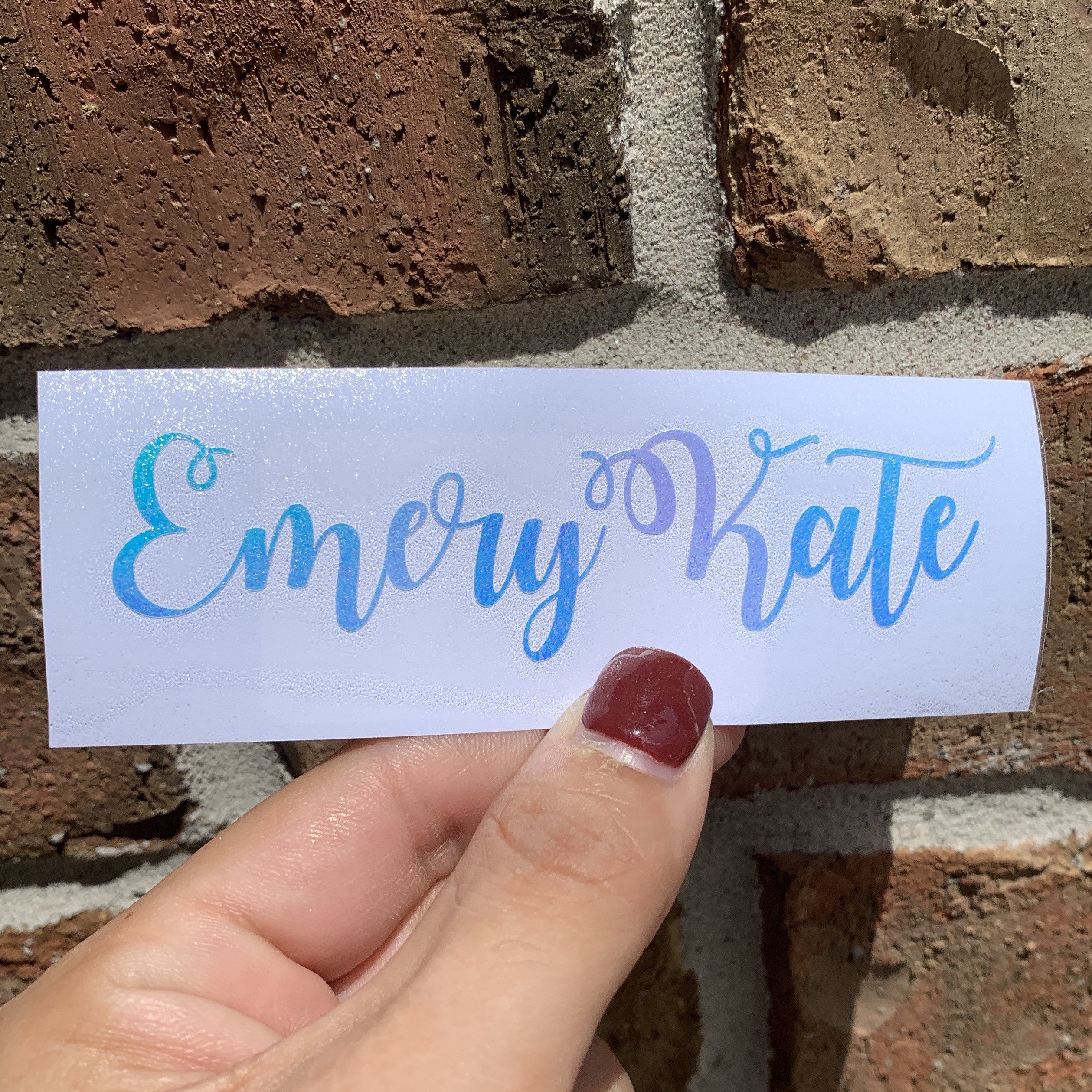 Swirly Font Personalized Name Decals, Vinyl Stickers for Tumblers ...