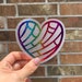 Heart Concha Suncatcher Cling, Rainbow Window Decal Free Shipping - Etsy
