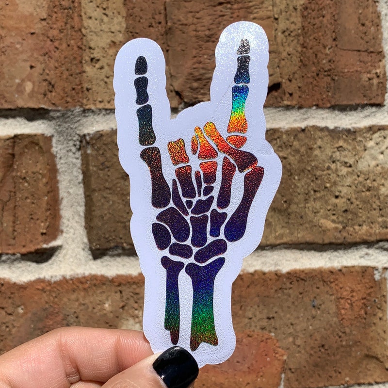 Skeleton Hand Decal - Etsy