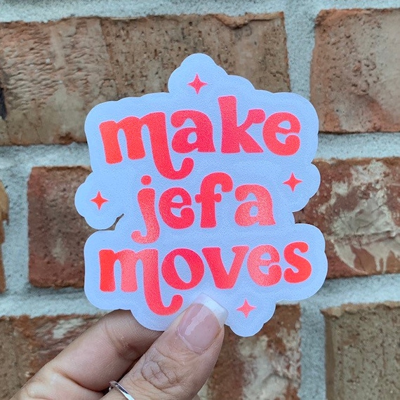 Make Jefa Moves Decal Jefa Moves Sticker for Water Bottles | Etsy