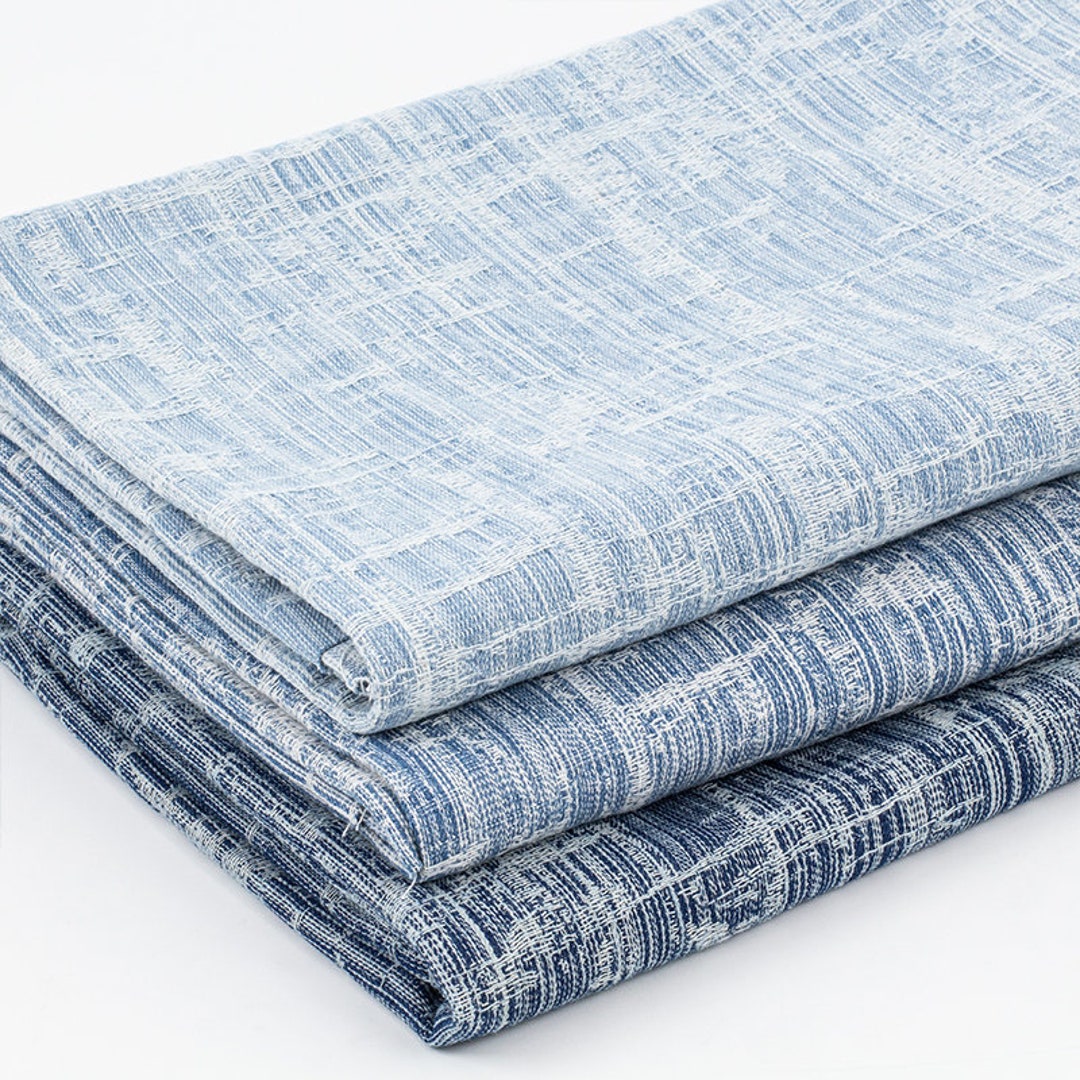 Old Line Jacquard Washed Denim Fabric, Texture Sense Clothing Vintage ...