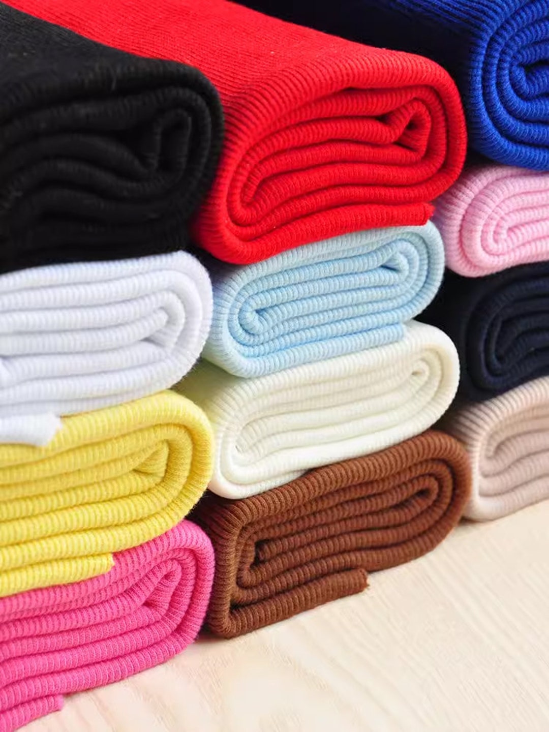 Rib Knit Fabric Trim & Sweater Material, Stretch Cuffing Waist Band ...