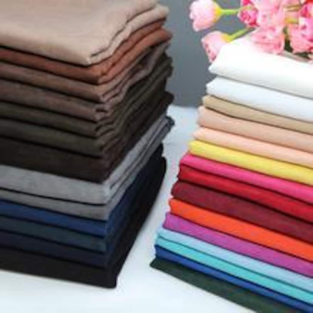 Faux Suede Fabric for Lightweight Fabric Work, Thin Suedette Fabric ...