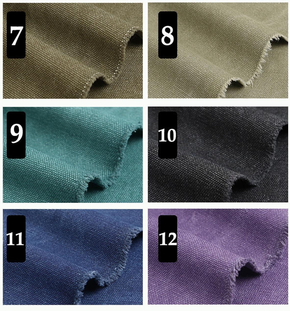 Canvas Fabric Washed Canvas Fabric Vintage Solid Washed - Etsy