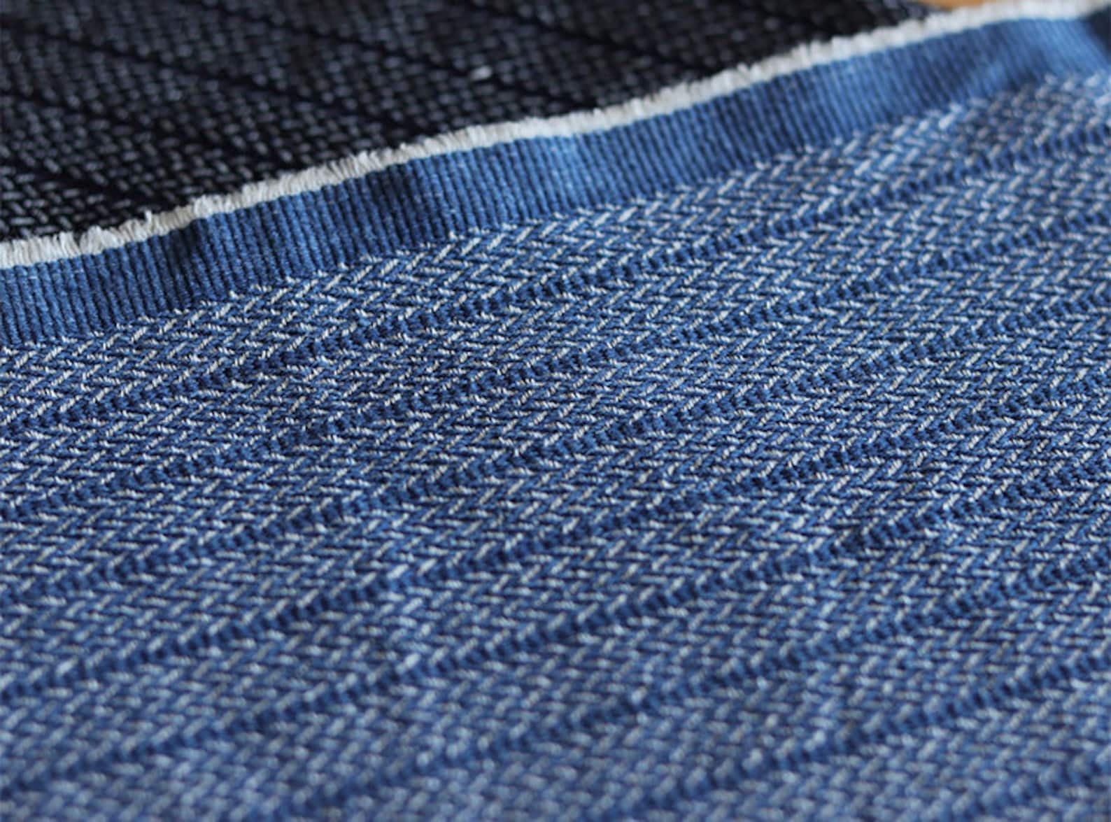 Soft Jacquard Denim Fabric Washed Cotton Denim Fabric - Etsy