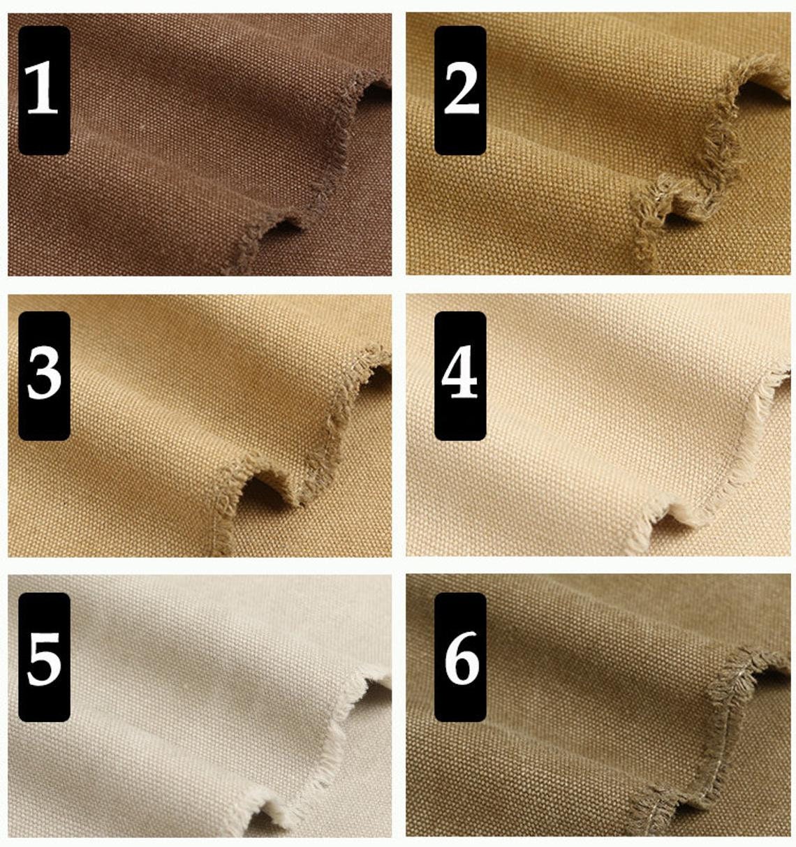 Canvas Fabric Washed Canvas Fabric Vintage Solid Washed - Etsy