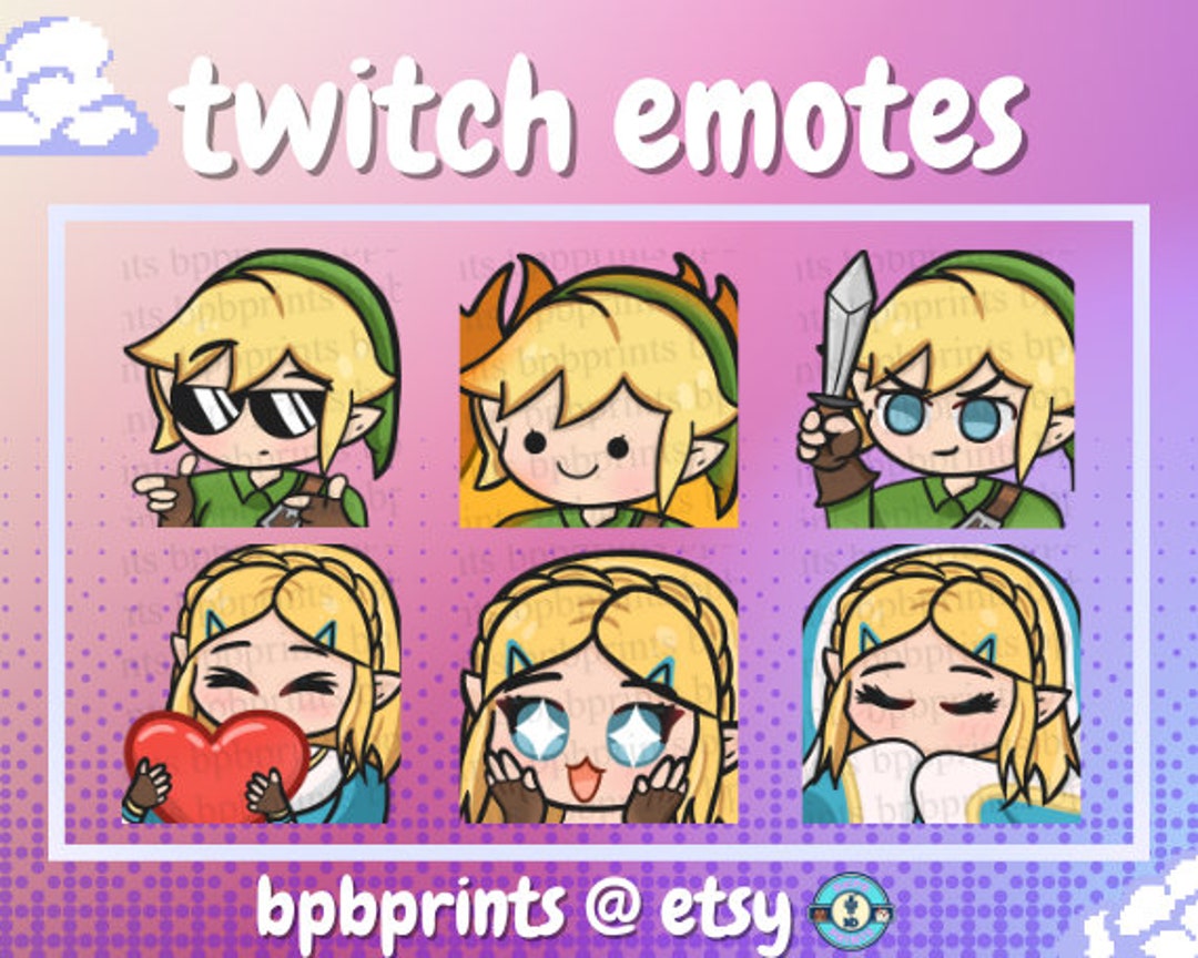 Legend of Zelda Emote Set Link and Zelda Emotes Pack for - Etsy Canada