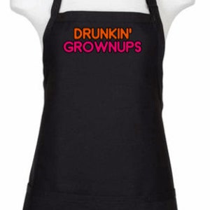 Drunkin' Grownups Apron/dunkin Donuts Spoof/donut - Etsy