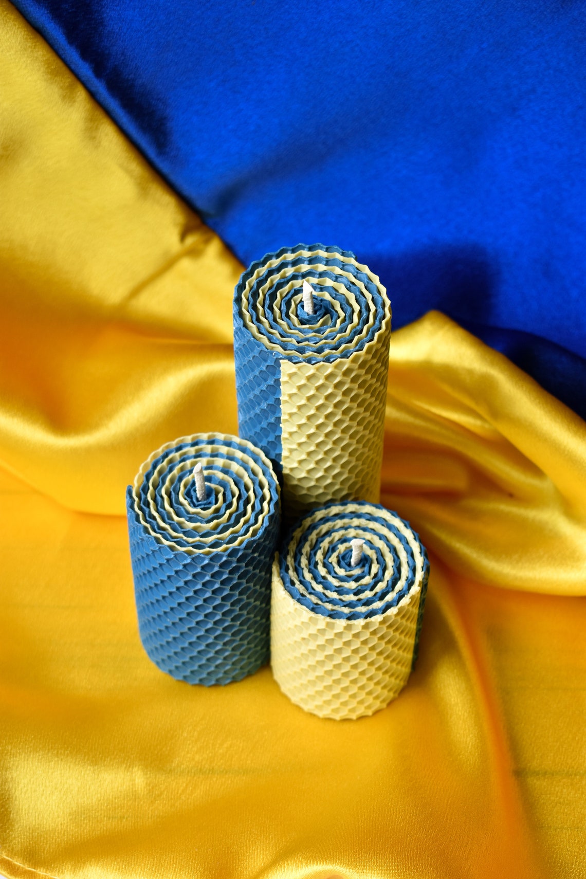 Stand With Ukraine Candles Ukrainian Blue and Yellow - Etsy