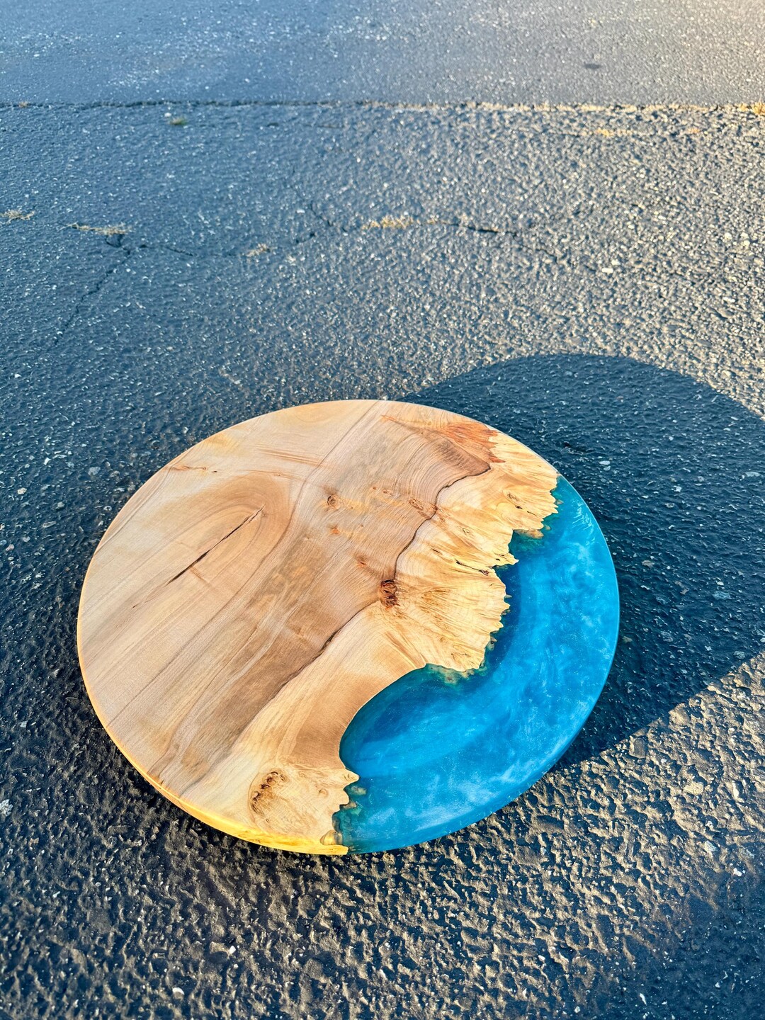 Handmade Lazy Susan_live Edge Maple/epoxy - Etsy