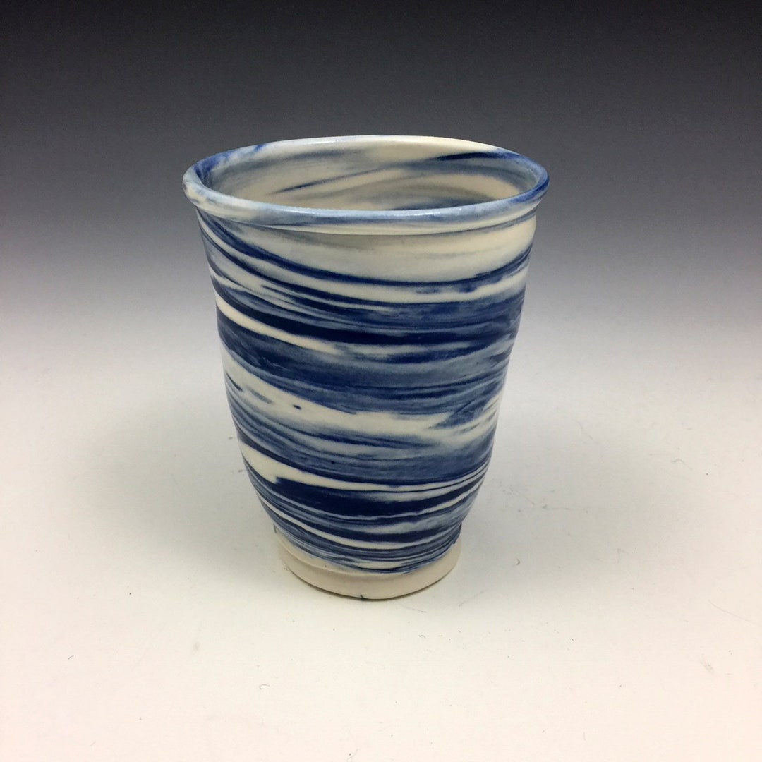 Agateware Tumblers, Ceramic , Hand Painted, Dishwasher Safe, Oven Safe ...