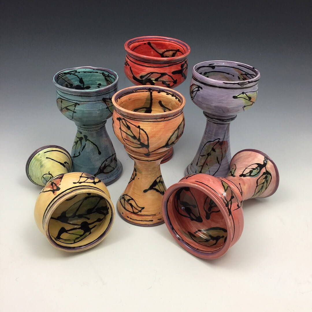 For Red Wine,ceramic Goblets, Hand Painted, Dishwasher and Oven Safe ...