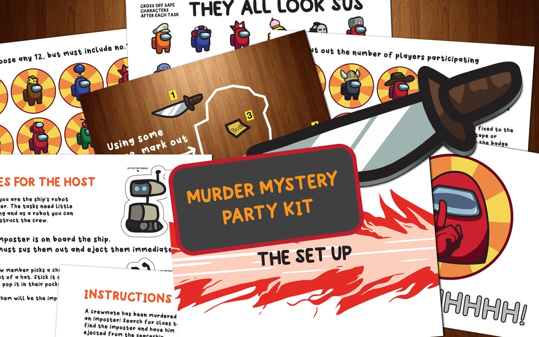 Among Us Murder Mystery for Kids DIY Printable Kit - Etsy Australia