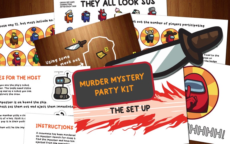 Among Us Murder Mystery for Kids DIY Printable Kit - Etsy