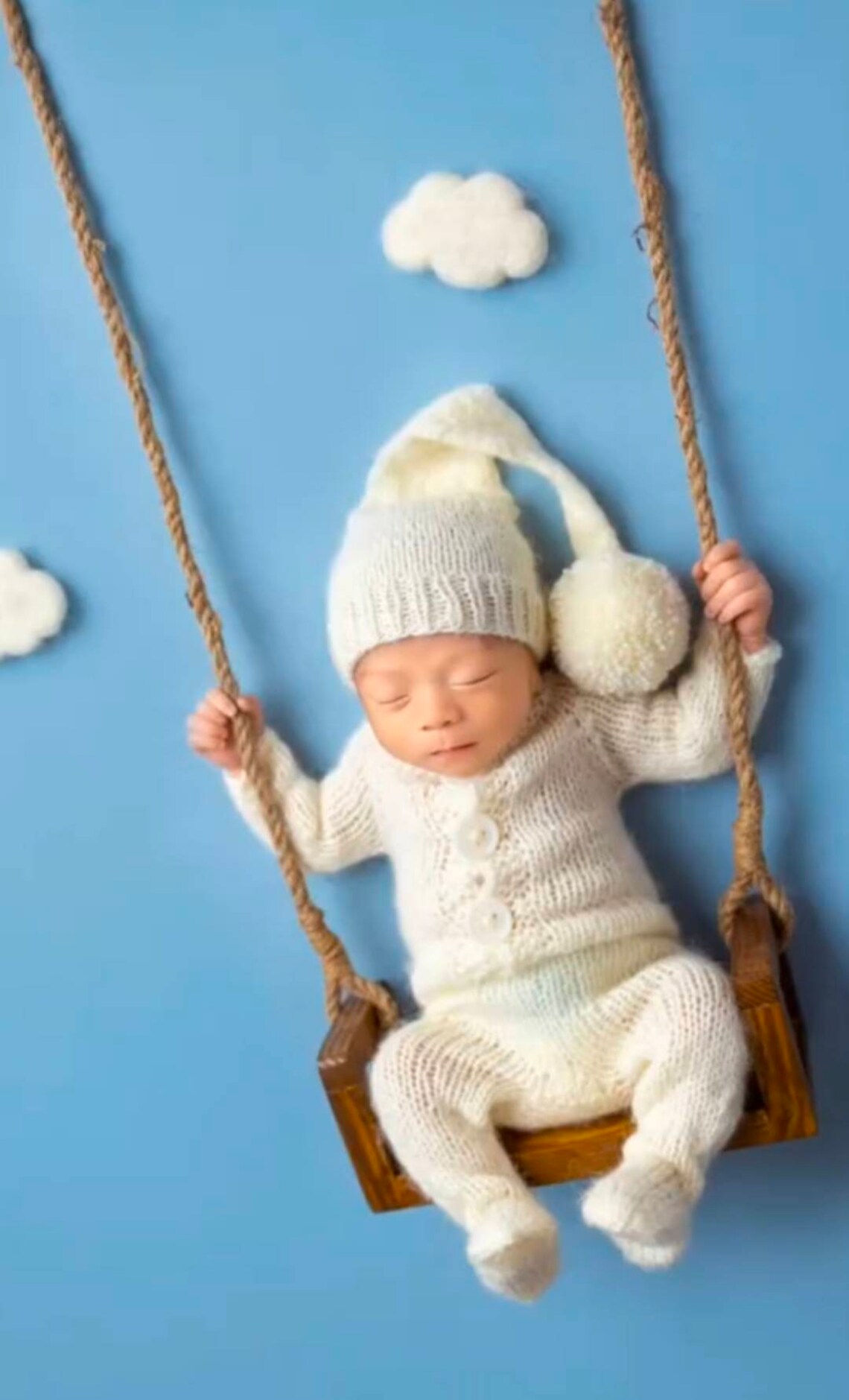 Newborn Props Swing, Wooden Baby Swing, Beanbag Props, Basic Pose ...