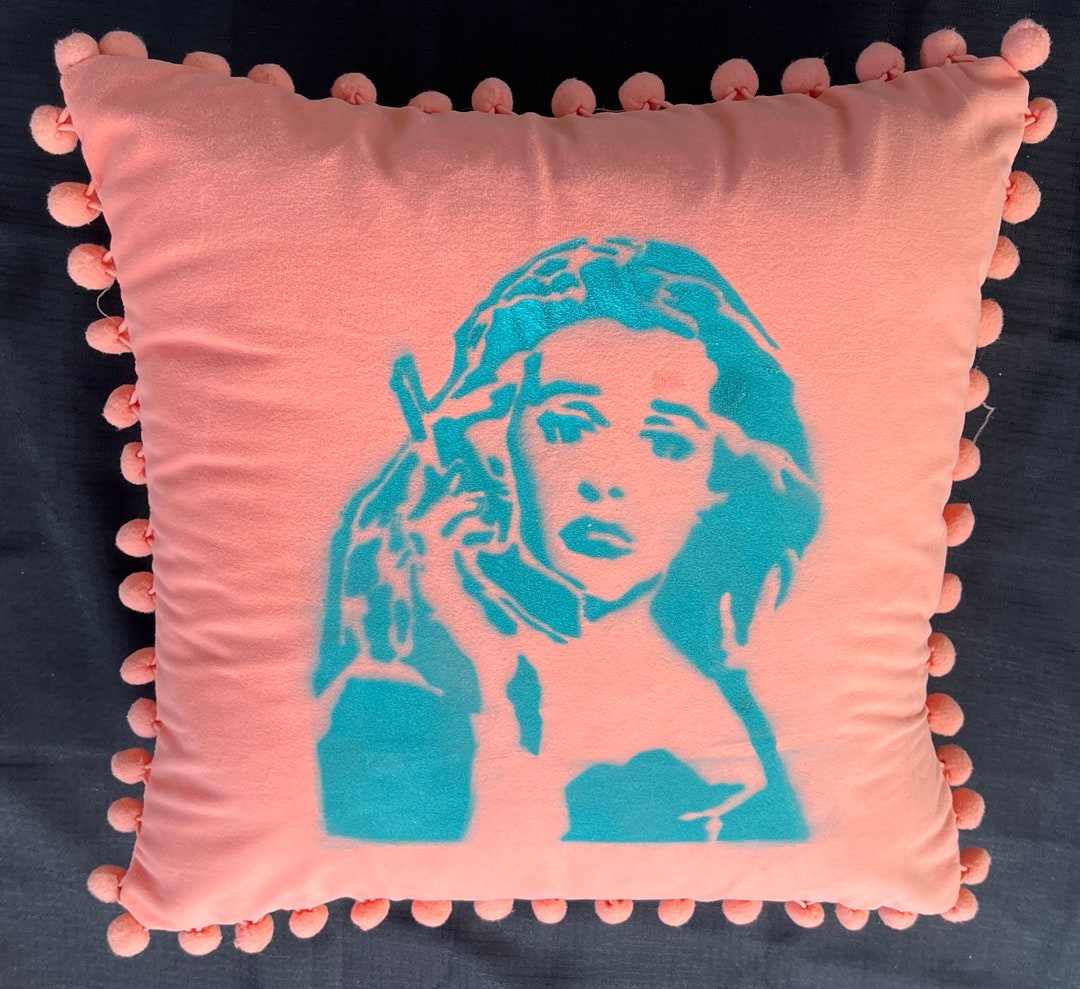 Custom Cher Horowitz CLUELESS Soft Velvet Coral Pink 16x16 Pom Pom ...