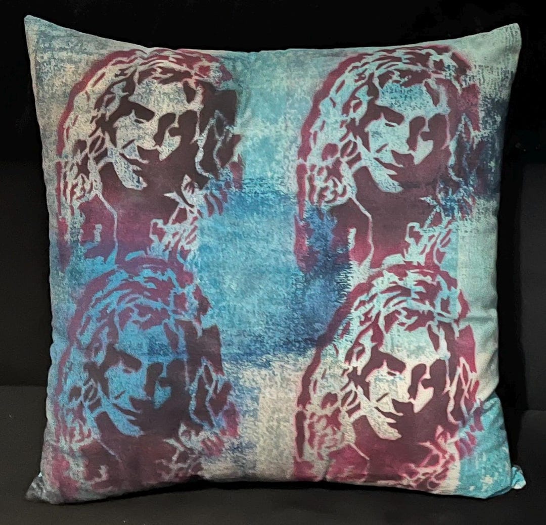Custom ROBERT PLANT Soft Velvet Multi Color Blue Contemporary 20x20 ...